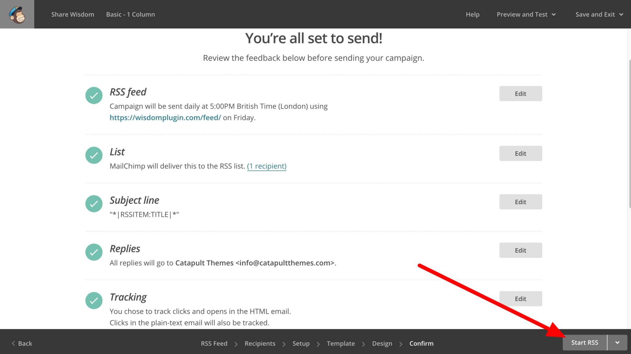 How to automatically send WordPress posts to Mailchimp - Wisdom